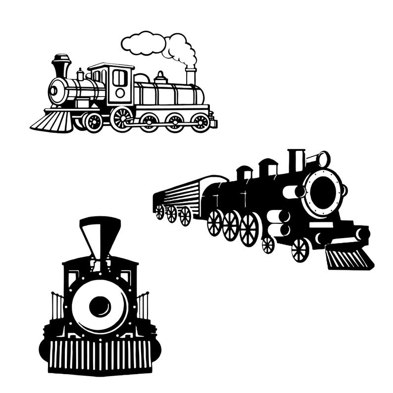 Train Svg Bundle, Locomotive Clipart, Railway Locomotive Vector ...