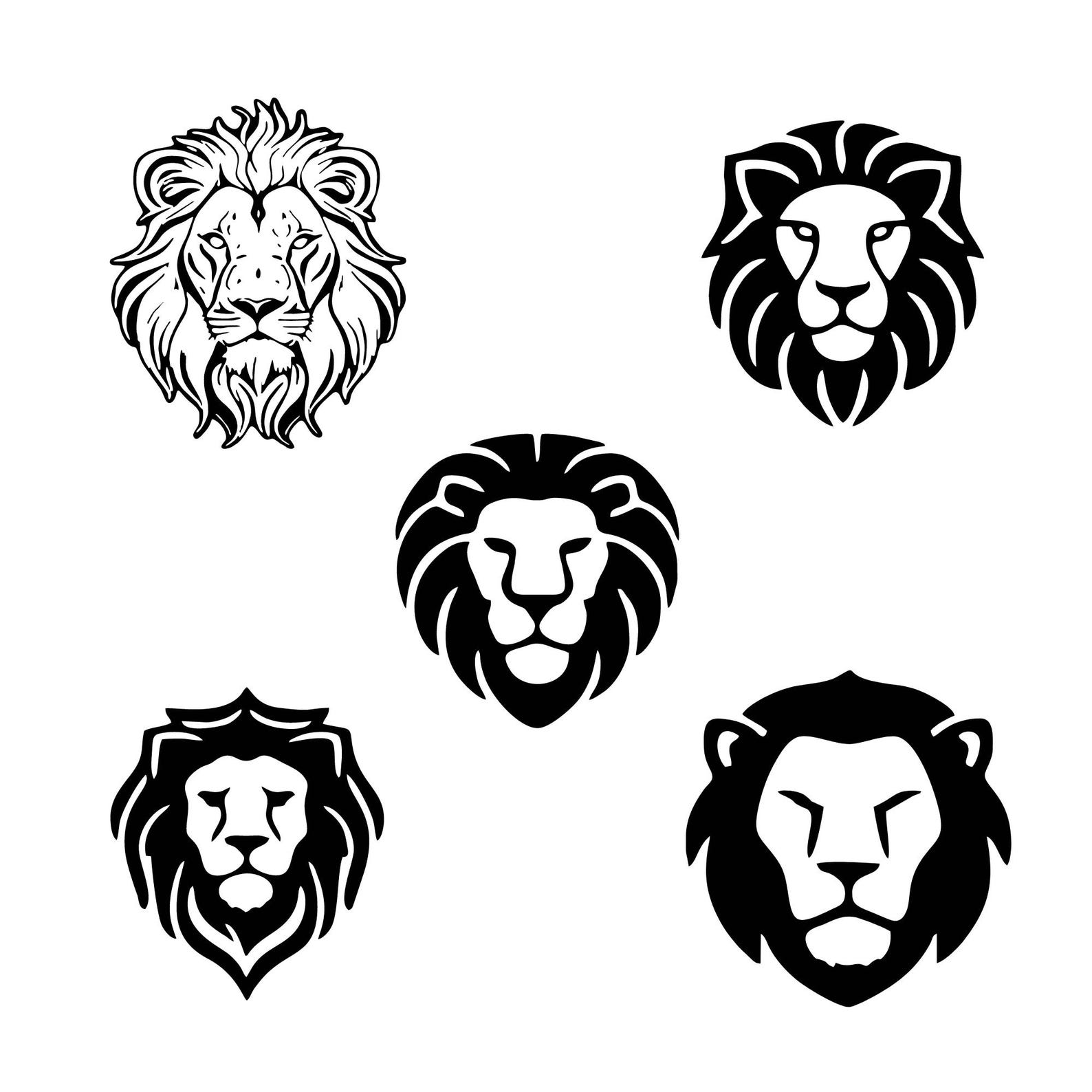 Lion Svg Bundle, Lion Head Clipart for Cricut, Lion King Silhouette ...