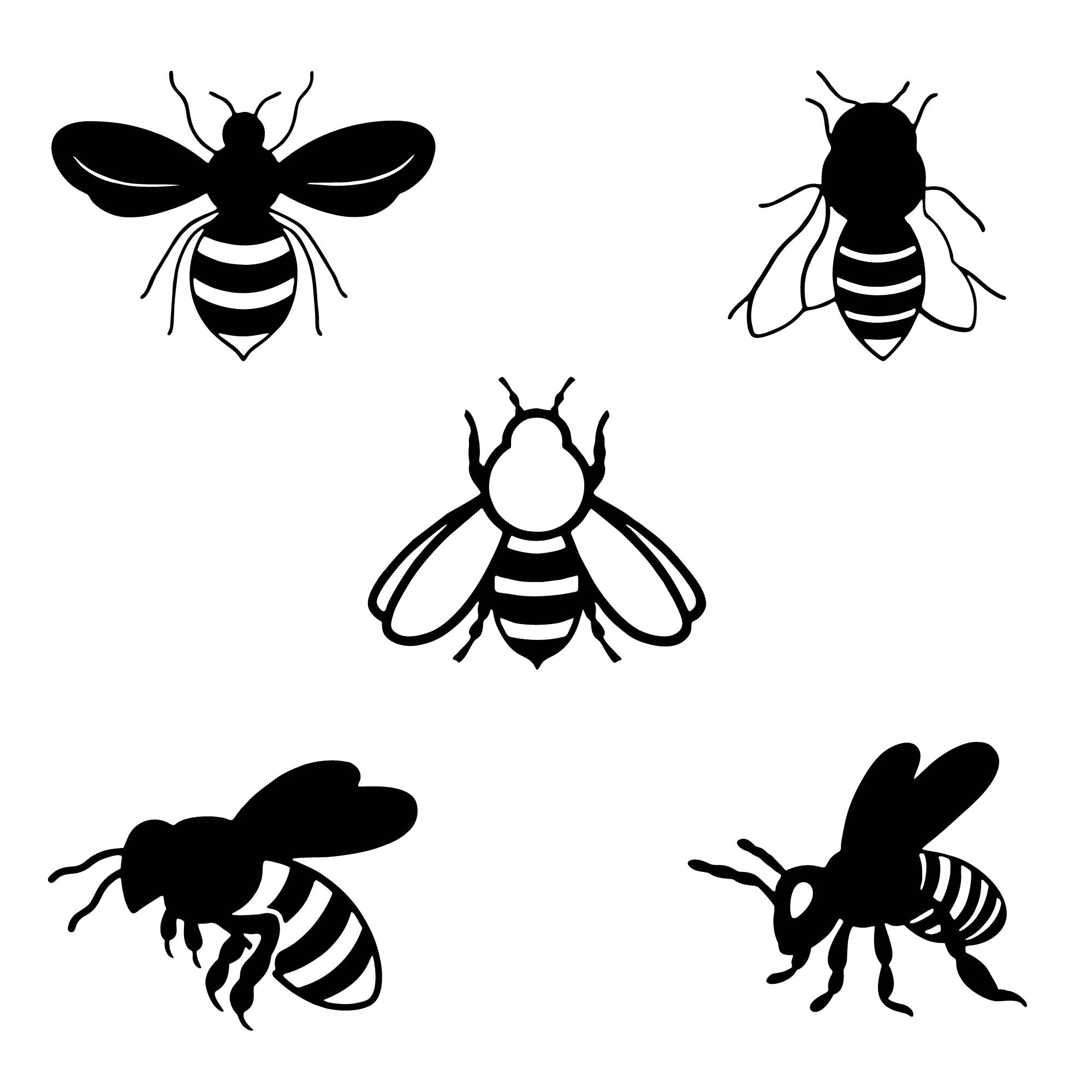 Bee Svg Bundle Clipart Cricut Bee Silhouette Bee Vector Honey Bee ...