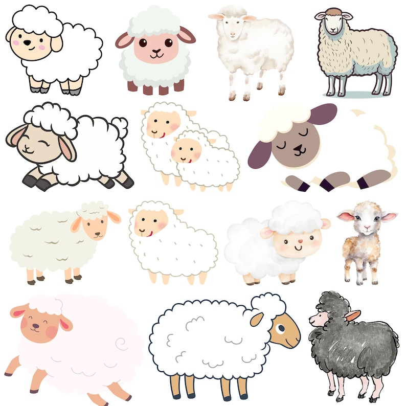 Sheep SVG Bundle, Sheep Vector, Sheep Cut Files, Sheep Head Svg, Sheep ...