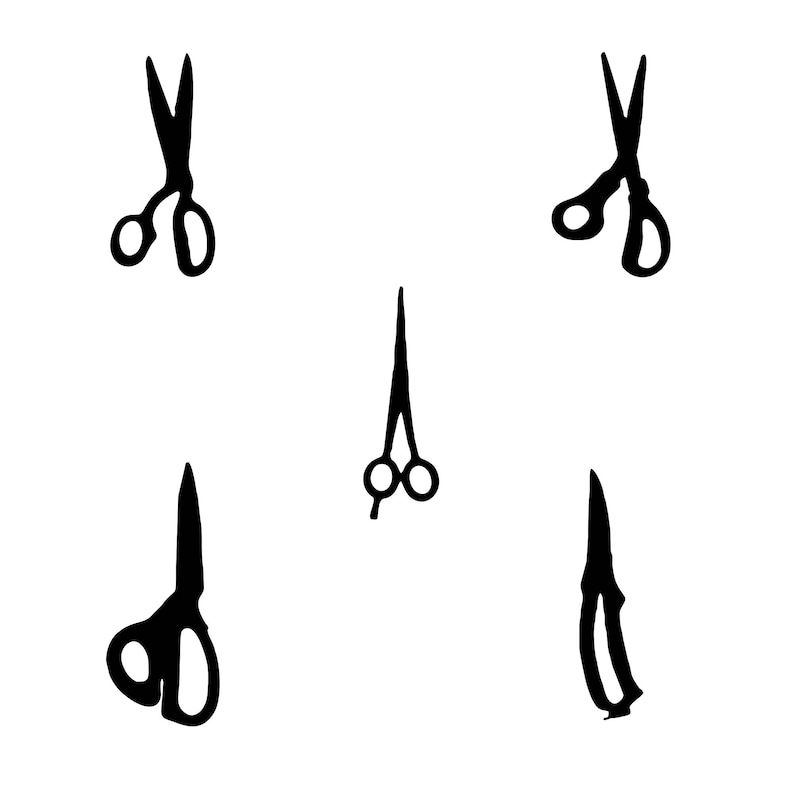 Scissors Svg Bundle Clipart Cricut Baber Scissors Silhouette Scissor ...