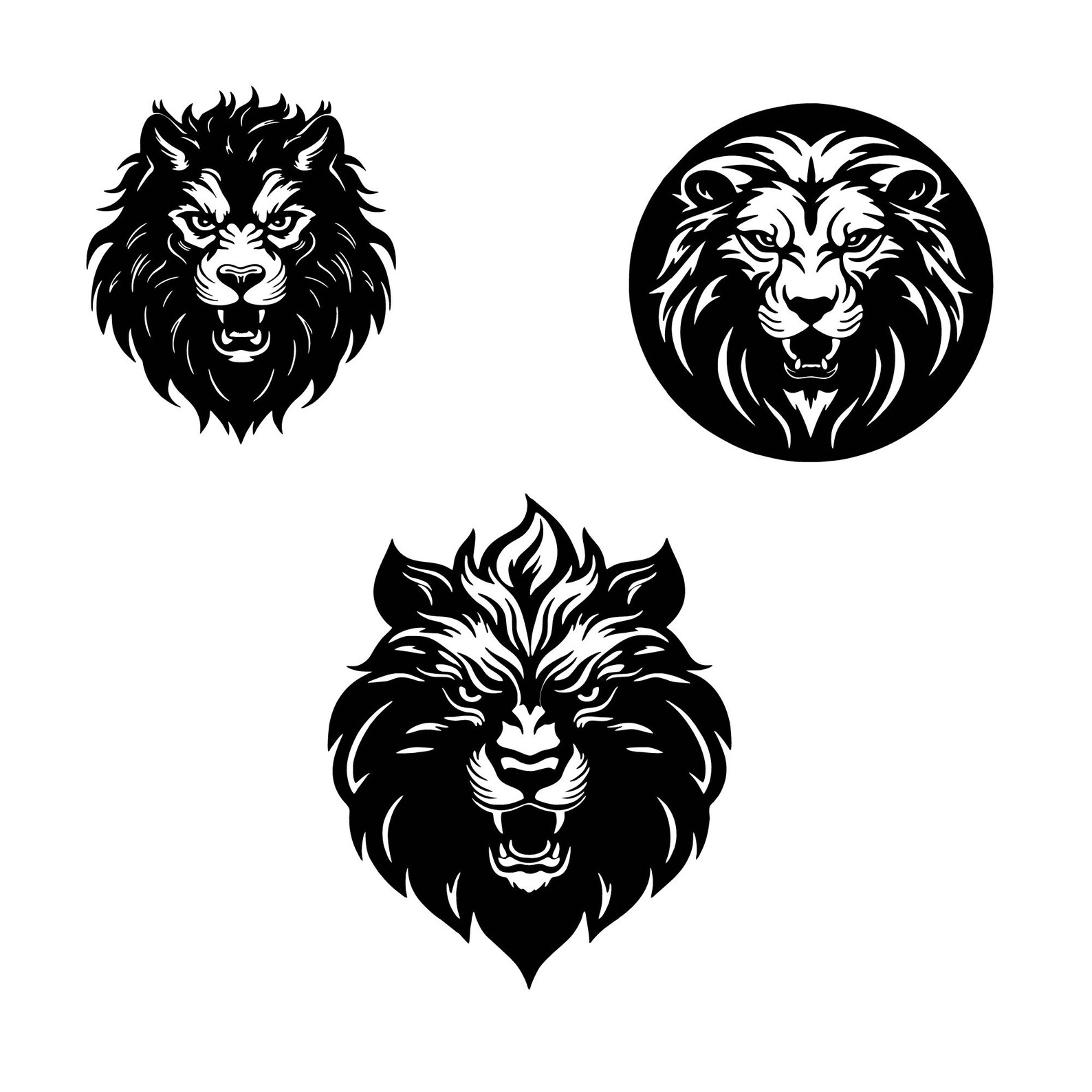 Lion Svg Bundle, Lion Head Clipart for Cricut, Lion King Silhouette ...
