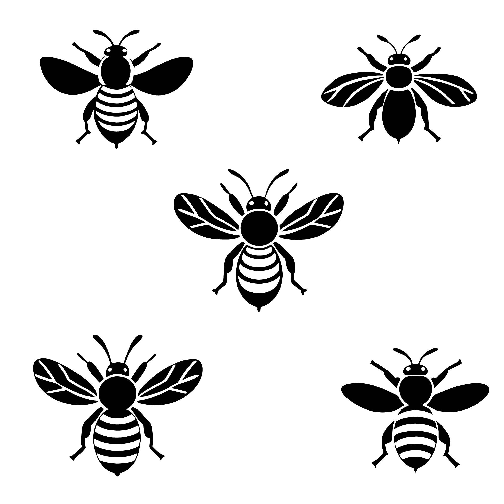 Bee Svg Bundle Clipart Cricut Bee Silhouette Bee Vector Honey Bee ...
