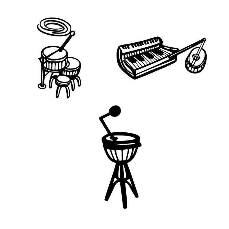 Musical Instruments Svg Bundle, Musical Instruments Clipart, Music ...