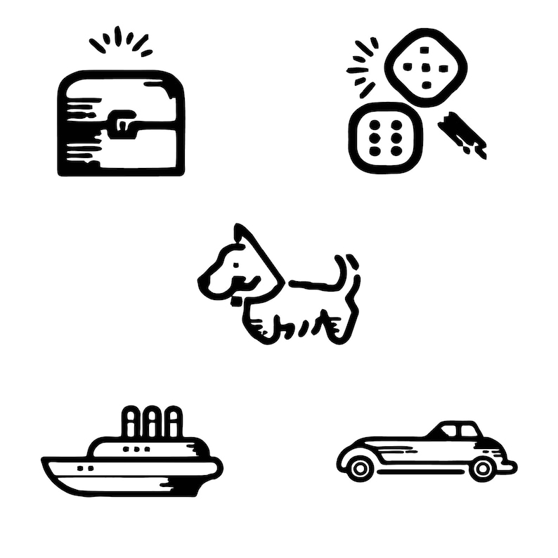 Monopoly Svg Bundle Clipart Cricut Monopoly Symbols Silhouette Game ...