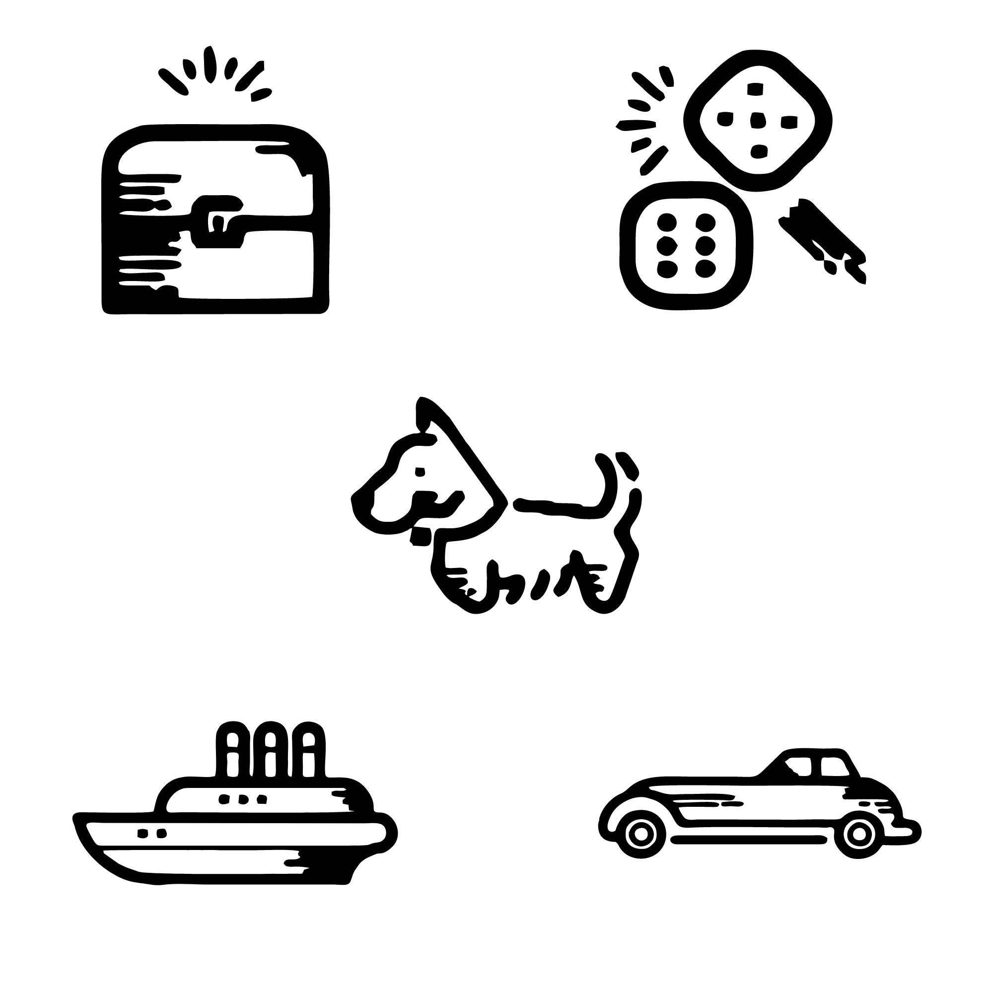 Monopoly Svg Bundle Clipart Cricut Monopoly Symbols Silhouette Game ...