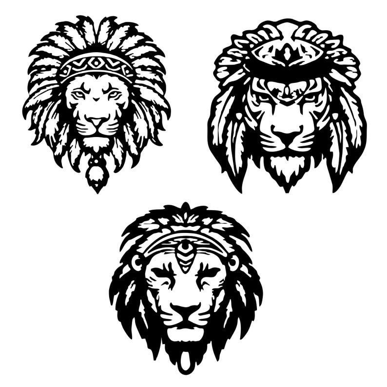 Lion Svg Bundle, Lion Head Clipart, Lion Vector, Lion King Decal, Lion ...