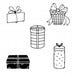 Gift Svg Bundle Clipart Cricut Present Silhouette Birthday Gift Vector ...
