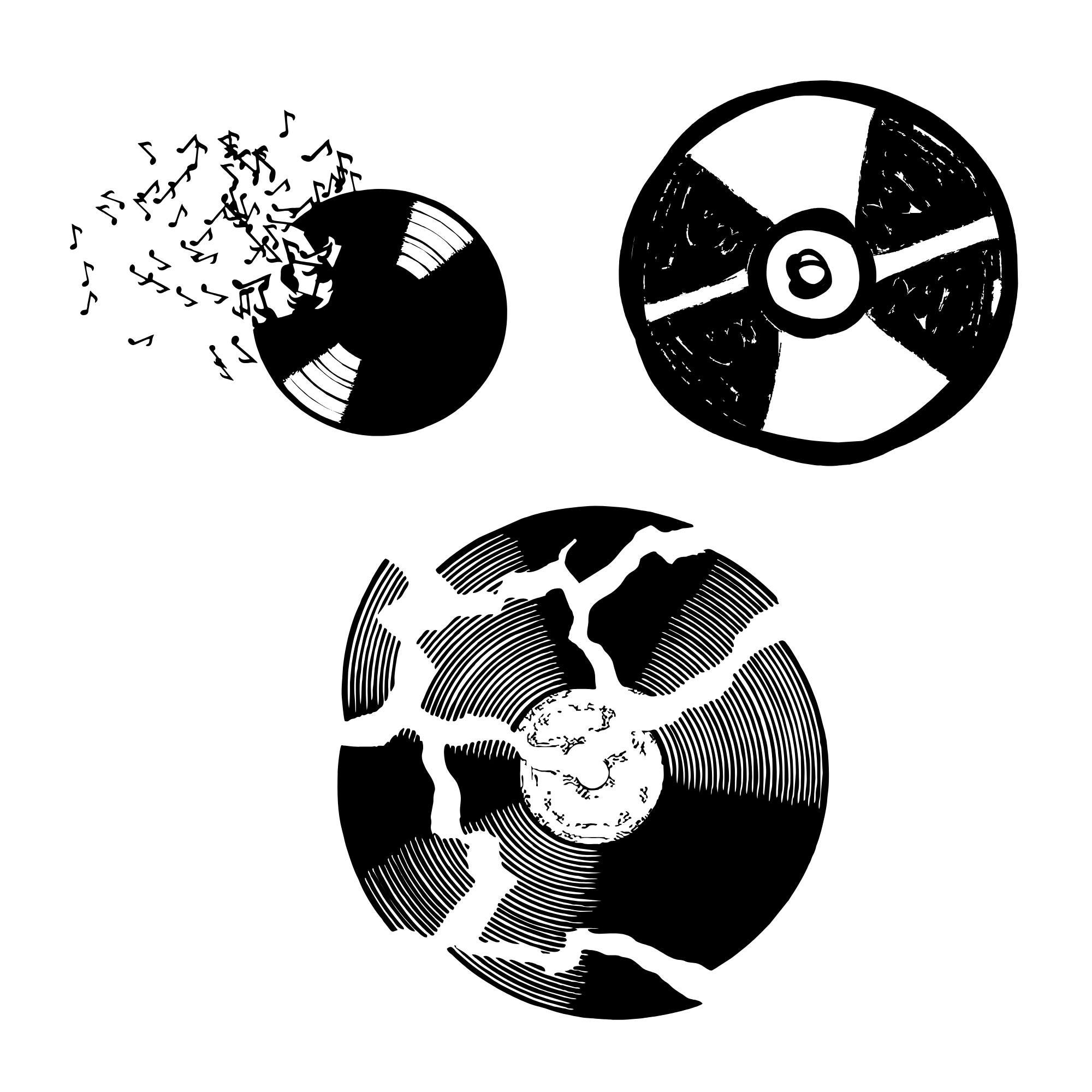 Vinyl Record Svg Bundle, Vinyl Disc Clipart, Vinyl Record Vector ...