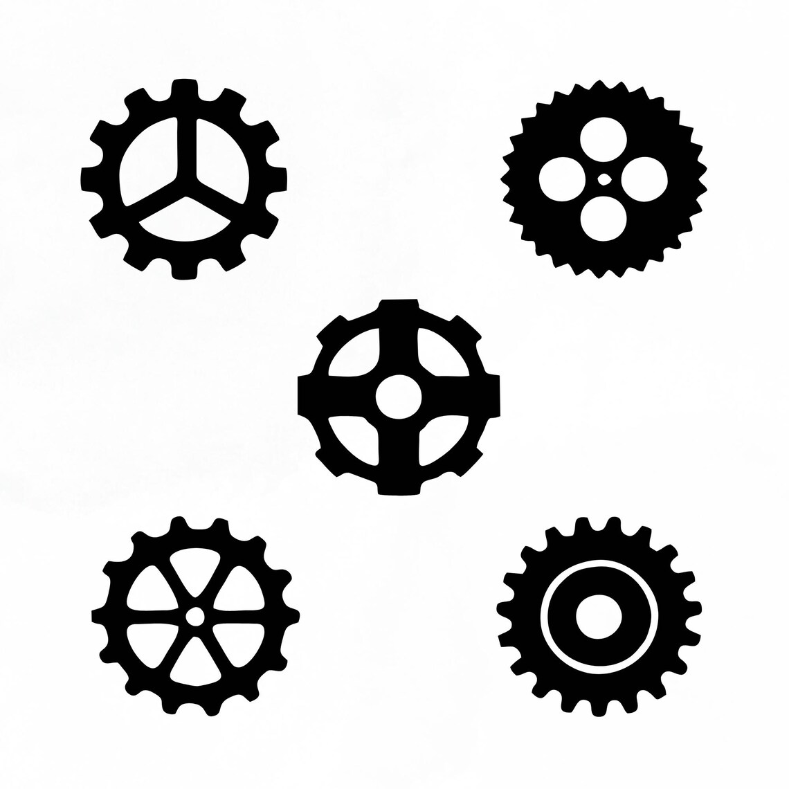 Gears Svg Bundle, Gears Clipart for Cricut, Gear Shapes Silhouette ...