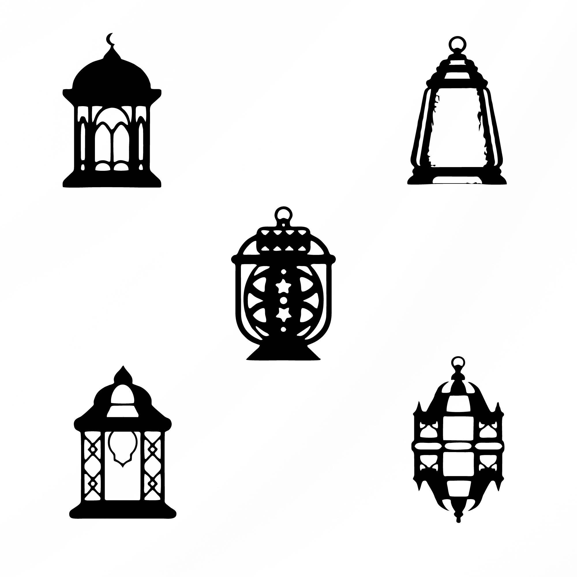 Lantern Svg Bundle Clipart Cricut Camping Lamp Silhouette Lantern ...