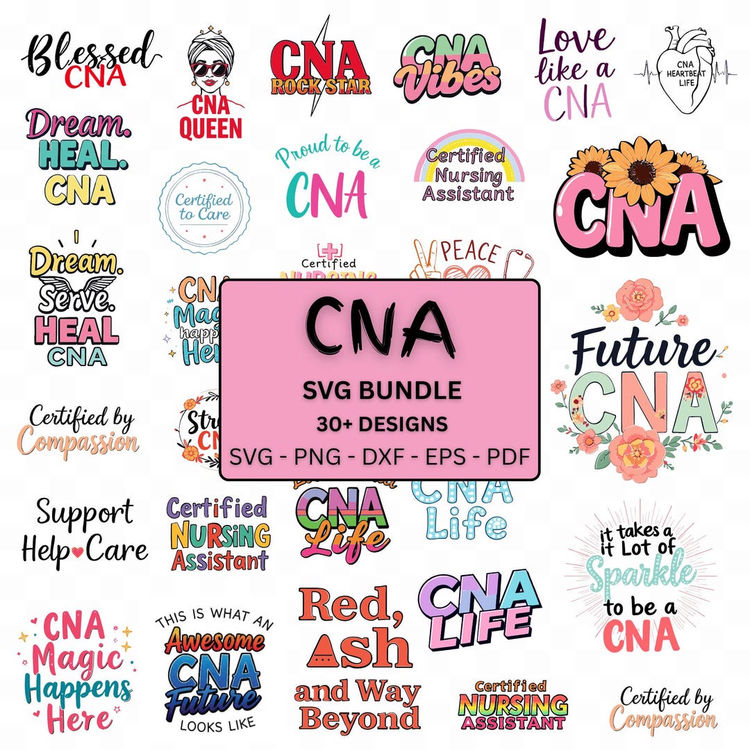 CNA Svg Png Bundle Future CNA Life Squad Certified Nursing Assistant ...