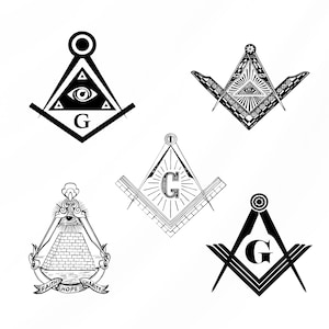 Masonic Symbol Svg Bundle, Mason Clipart for Cricut, Masonic Symbol ...