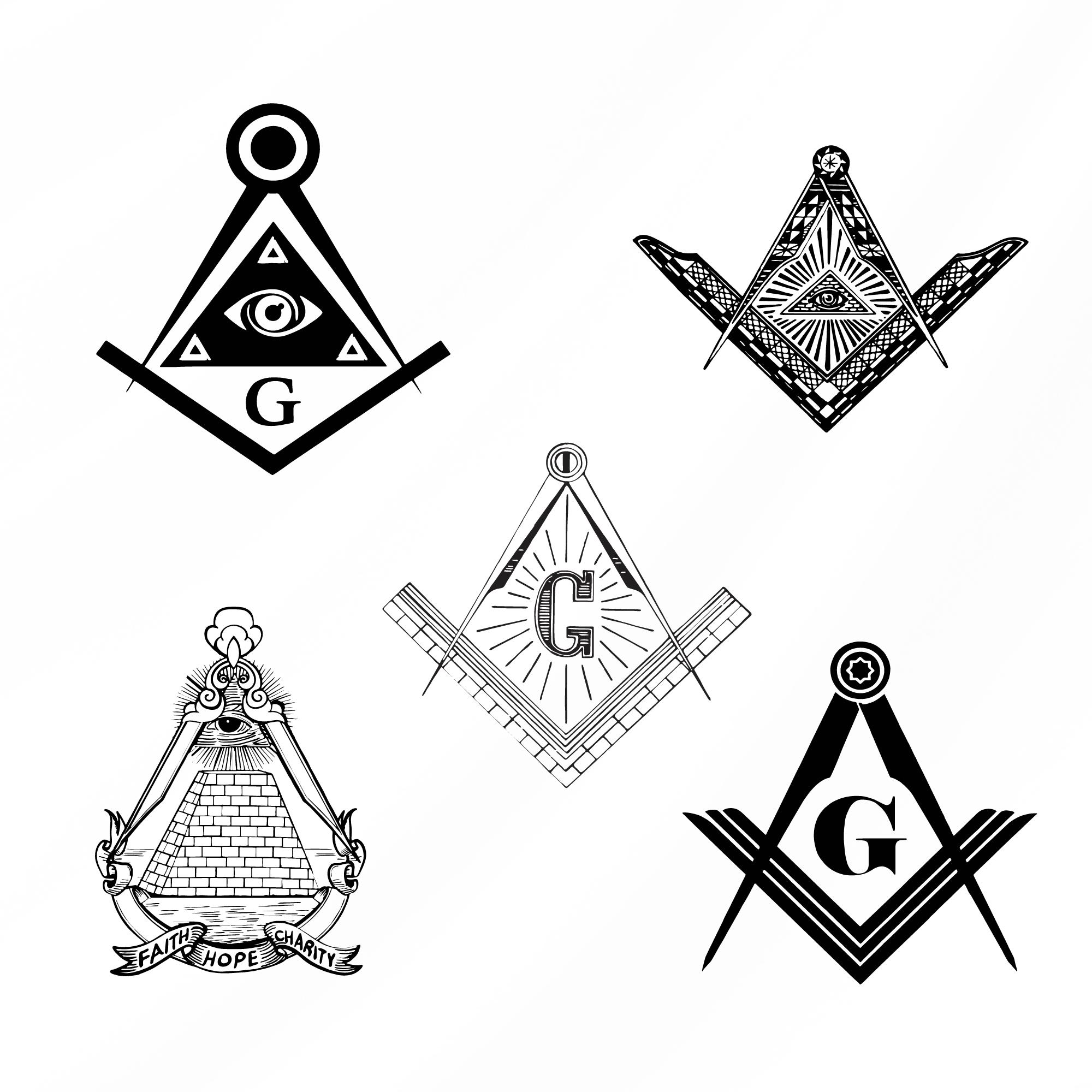 Masonic Symbol Svg Bundle, Mason Clipart for Cricut, Masonic Symbol ...