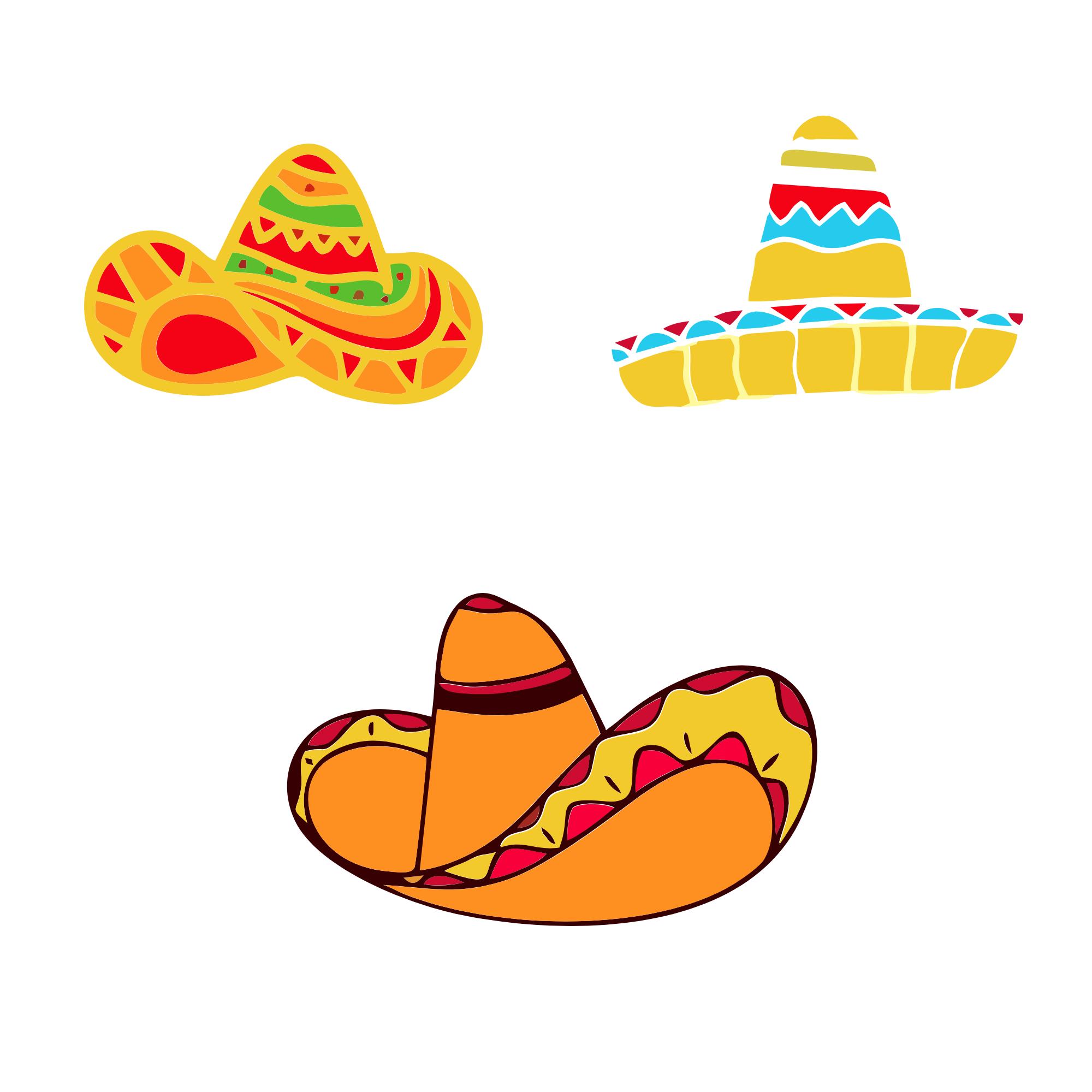 Sombrero Svg Bundle, Sombrero Clipart, Sombrero Hat Vector, Mexican Hat ...