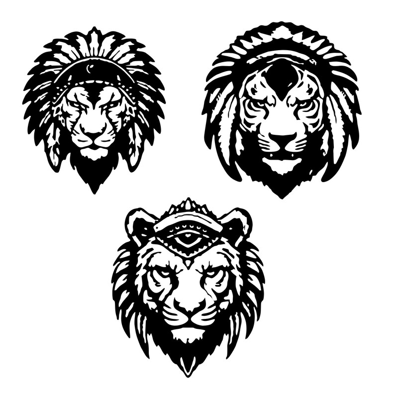 Lion Svg Bundle, Lion Head Clipart, Lion Vector, Lion King Decal, Lion ...