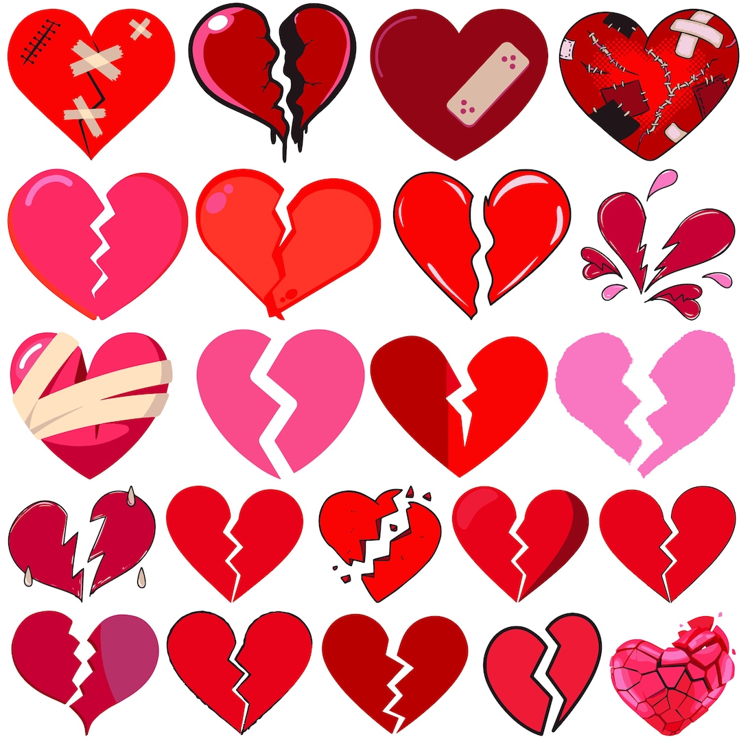 Broken Heart Svg, Distressed Heart Svg,cracked Heart,broken Heart ...