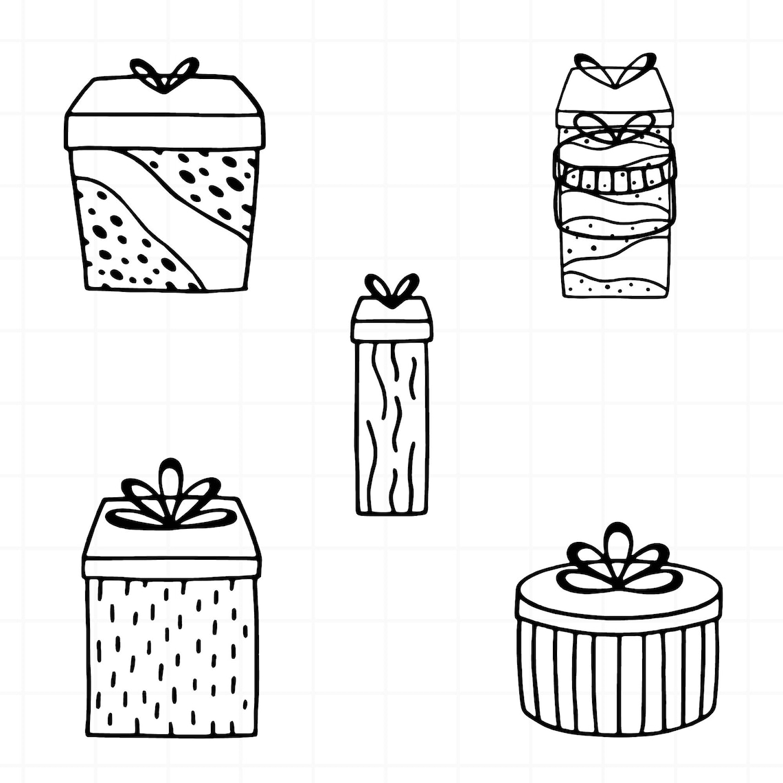 Bundle Svg cadeau Clipart Cricut présente Silhouette cadeau d ...