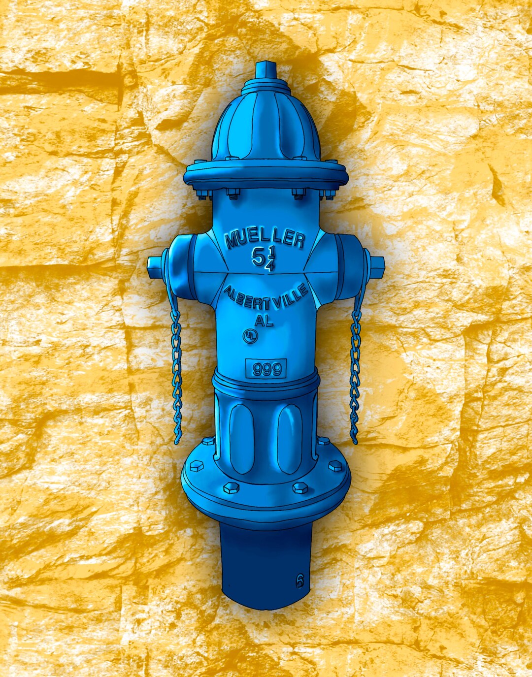 Poster - Vibrant Fire Hydrant Poster Art, Wall Decor for Dog Lovers ...