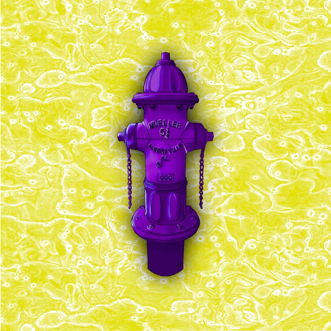 Canvas Art Print - Purple Fire Hydrant Canvas Art | Fun Wall Decor ...