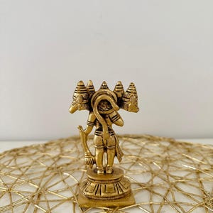 Handcrafted Brass Hanuman Idol Five Face God Idols for Blessings and ...