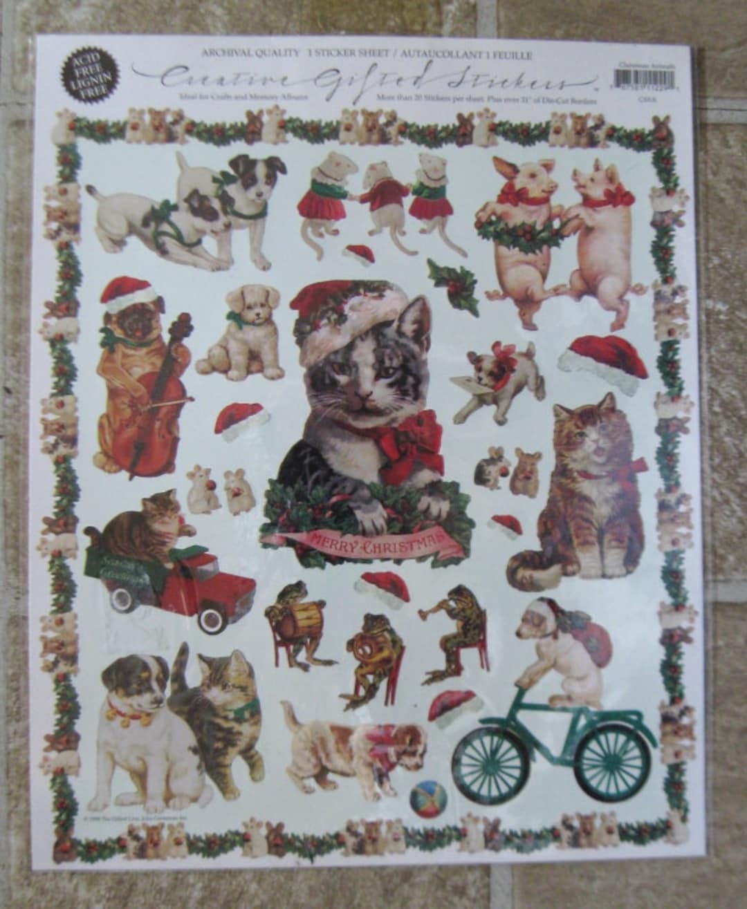 Creative Gifted Stickers - 5 Sheets - Victorian Christmas Animals ...