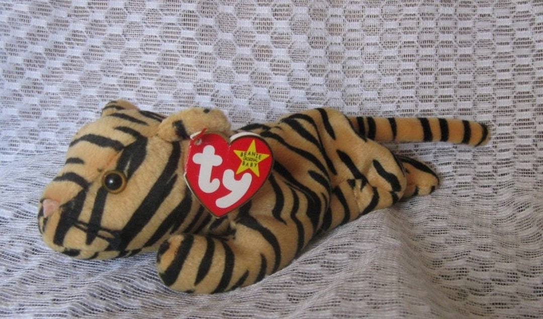 Ty Beanie Baby - Stripes - Cute Tiger - With Original Tag - 1995 ...