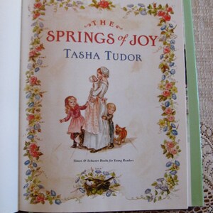 Tasha Tudor First Edition the Springs of Joy Hardcover Book With Dust ...