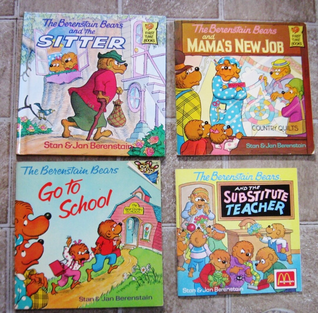 Berenstain Bears Books Set of Four the Substitute Teacher, Mama's New ...