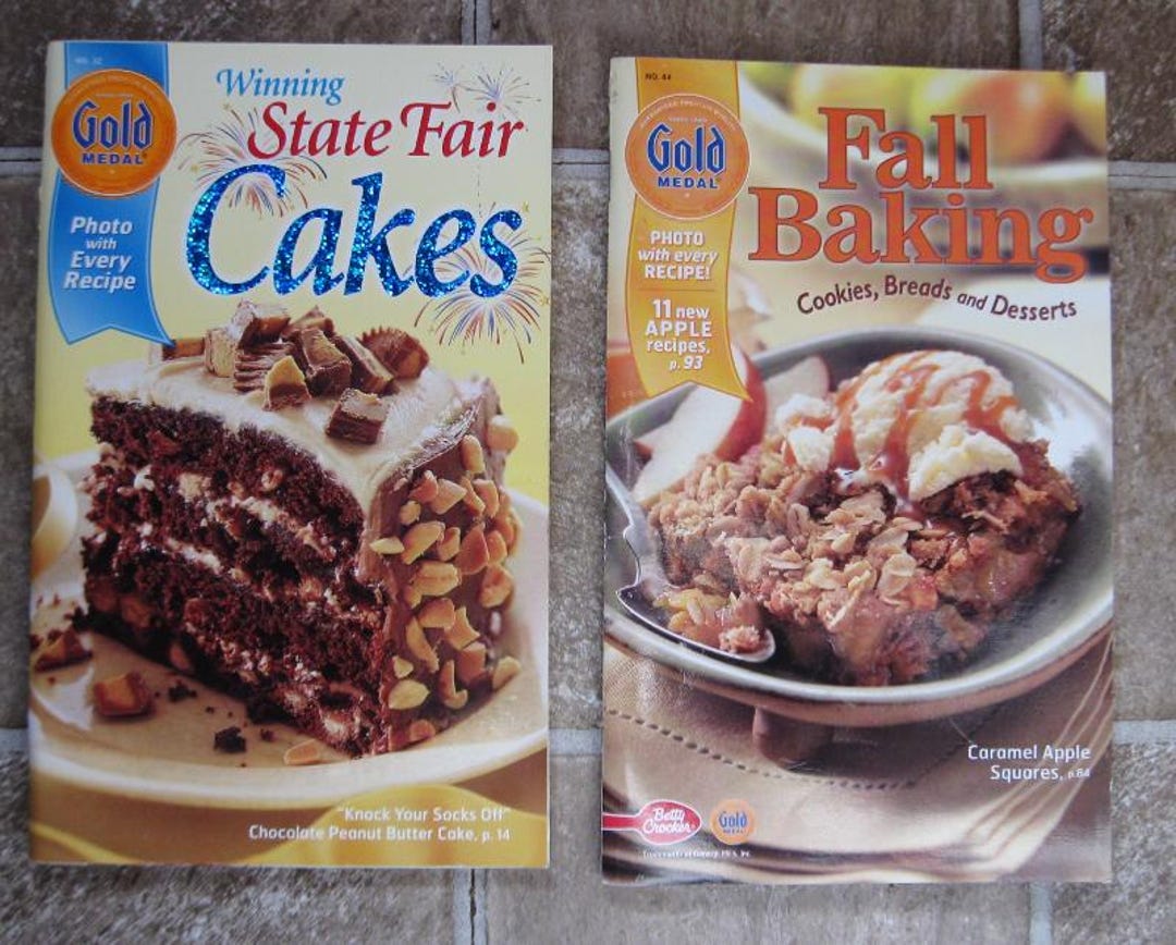 Two Vintage Gold Medal Cookbook Magazines - Winning State Fair Cakes ...