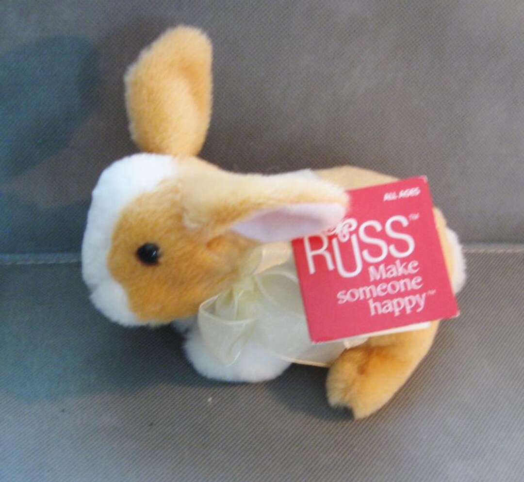 Russ Plush Brown Bunny - With Original Tag - Nice Easter Gift - Light ...
