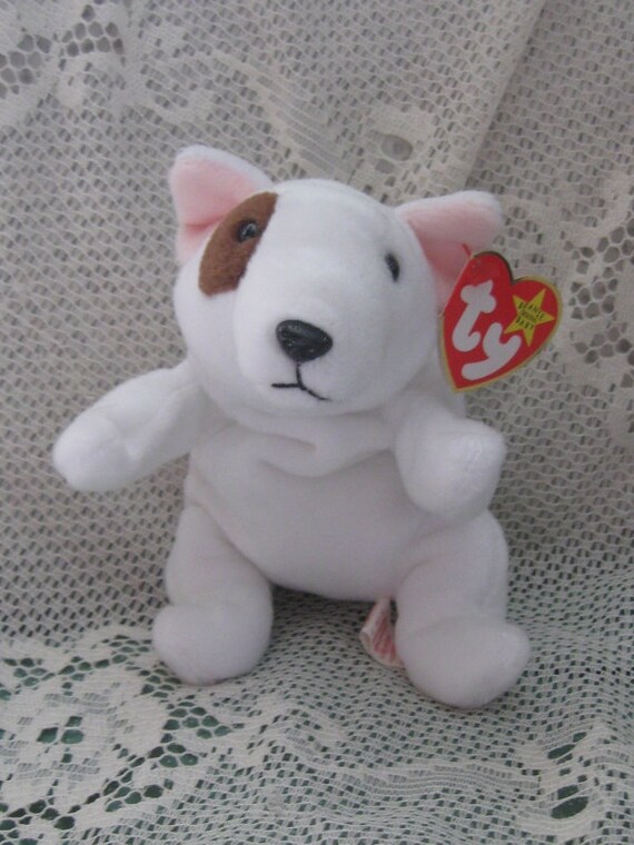 Ty Beanie Baby Butch White and Brown Dog With Original | Etsy