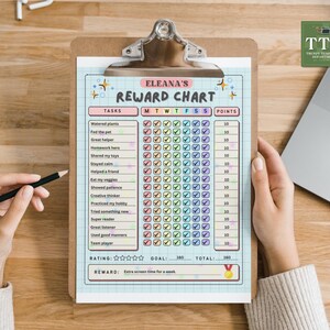 Editable Kids Reward Chart & Jar, Cleaning Checklist, Initiative ...