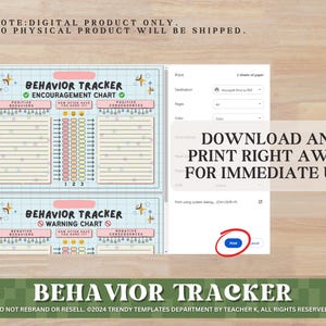 Editable Behavior Tracker for Kids Good Behavior and Warning Chart ...