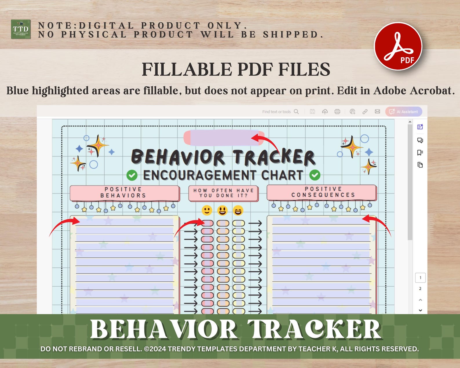 Editable Behavior Tracker for Kids Good Behavior and Warning Chart ...