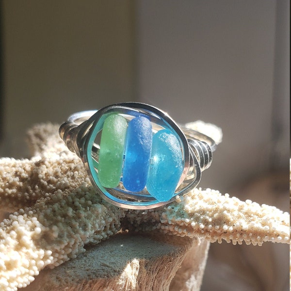 Sea Glass Ring - Etsy
