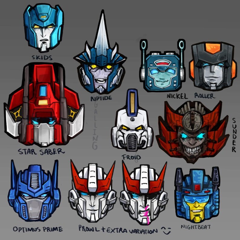 Lost Light Transformers IDW MTMTE Blind Bag Headshot Stickers - Etsy
