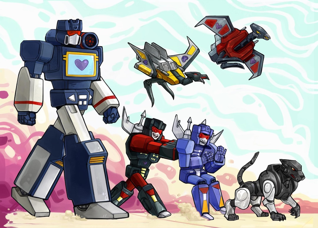 Blaster + Soundwave Cassette Team Print - Etsy