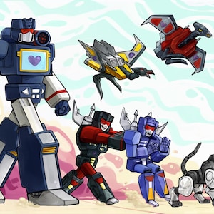 Blaster + Soundwave Cassette Team Print - Etsy