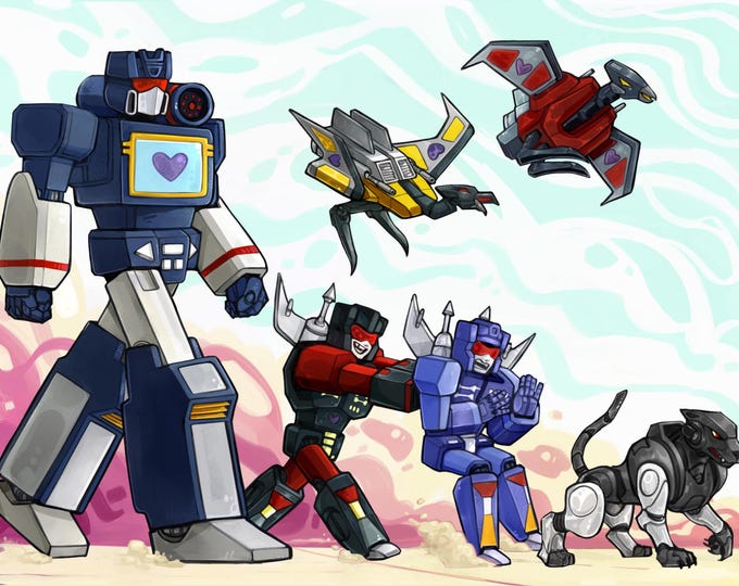 Blaster + Soundwave Cassette Team Print - Etsy