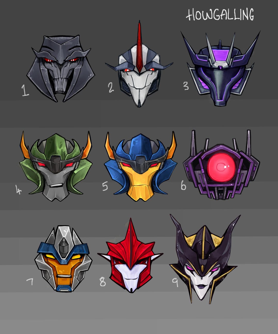 Transformers Prime Decepticon and Autobot's Headshots, Handcut Stickers ...