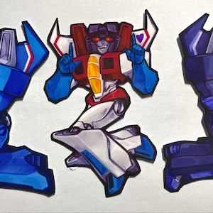 Transformers Trine Keychains, Hand Cut Stickers, Starscream ...