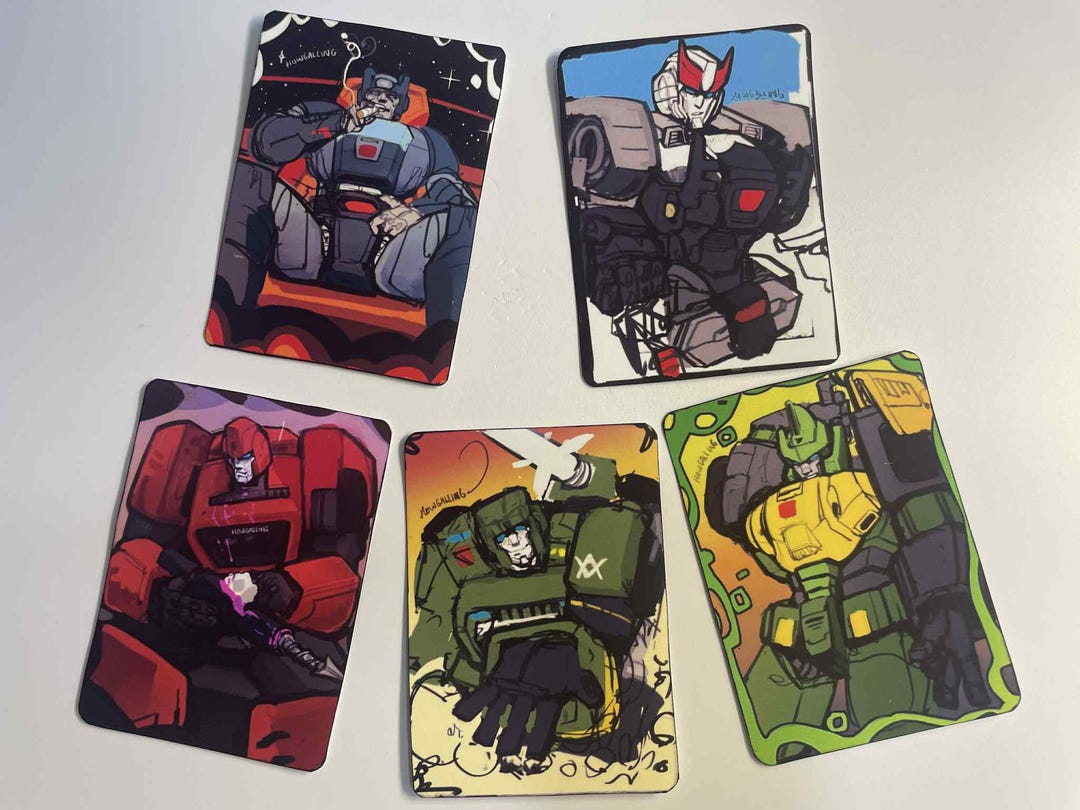 Transformers IDW, Pin up Sketch Photocards, Kup, Springer, Ironhide ...