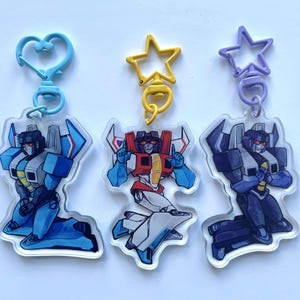 Transformers Trine Keychains, Hand Cut Stickers, Starscream ...