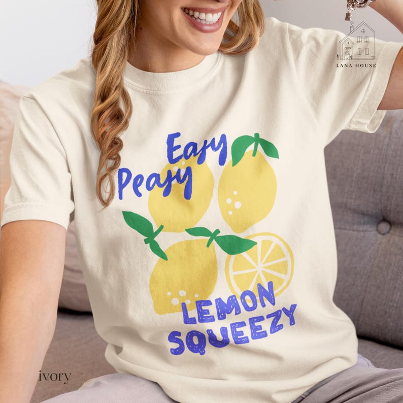 Easy Peasy Lemon Squeezy T-shirt | Citrus Lover Shirt, Cute Lemon ...