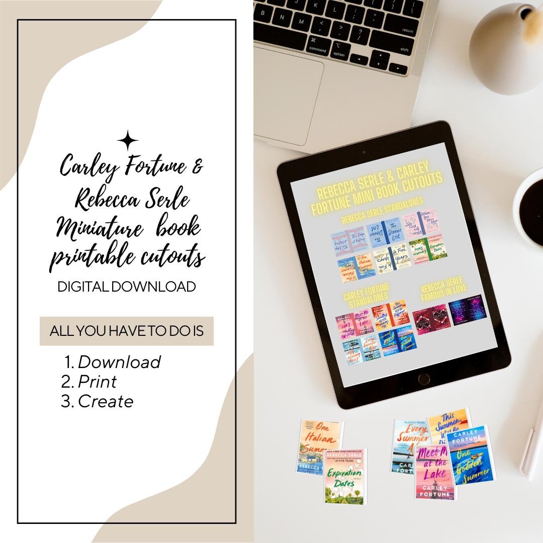 Carley Fortune & Rebecca Serle Mini Book Cutouts Printable - Etsy