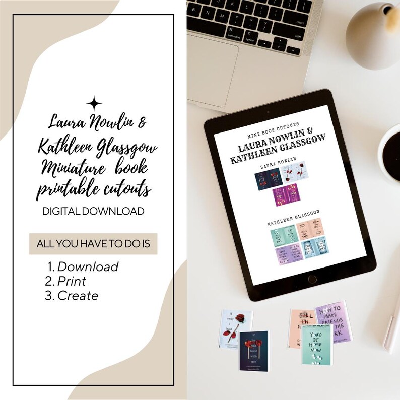 Laura Nowlin & Kathleen Glassgow Mini Book Cutouts Printable - Etsy