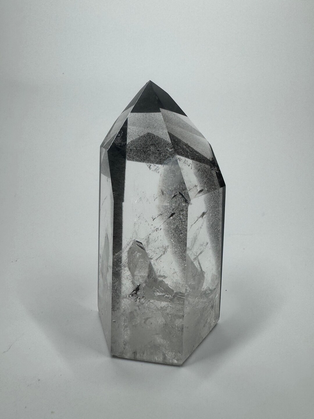 Black Phantom Lemurian Rock Crystal (very Clear) - 8.5 Cm, 229g - Etsy