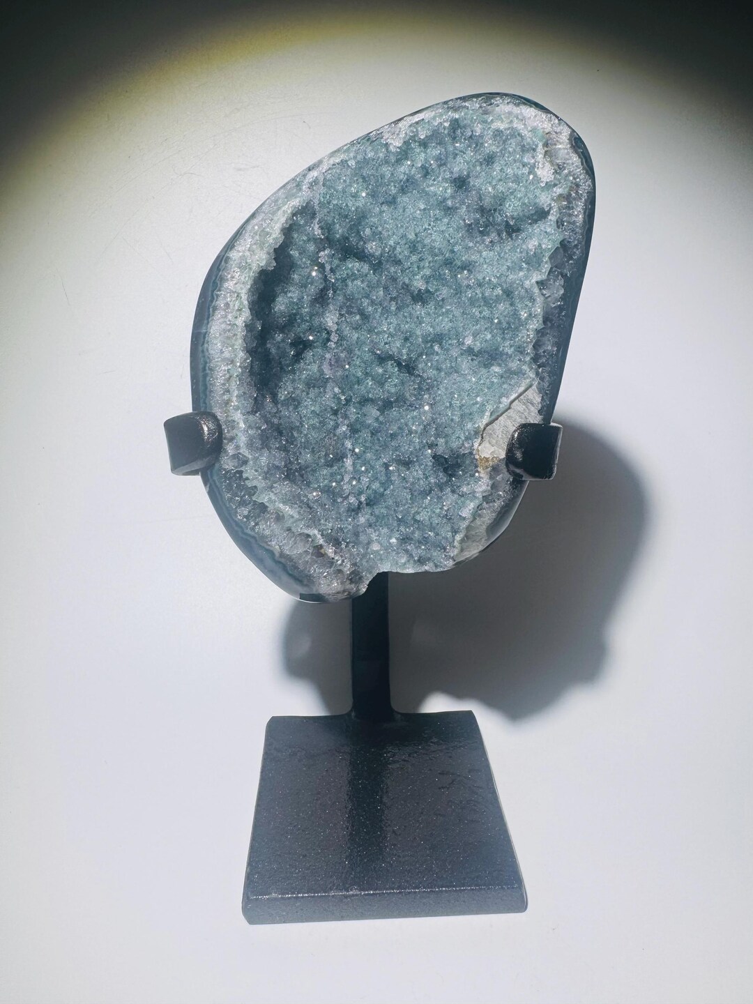 Rare Green Rainbow Amethyst From Uruguay – Sugary Double Crystal With ...