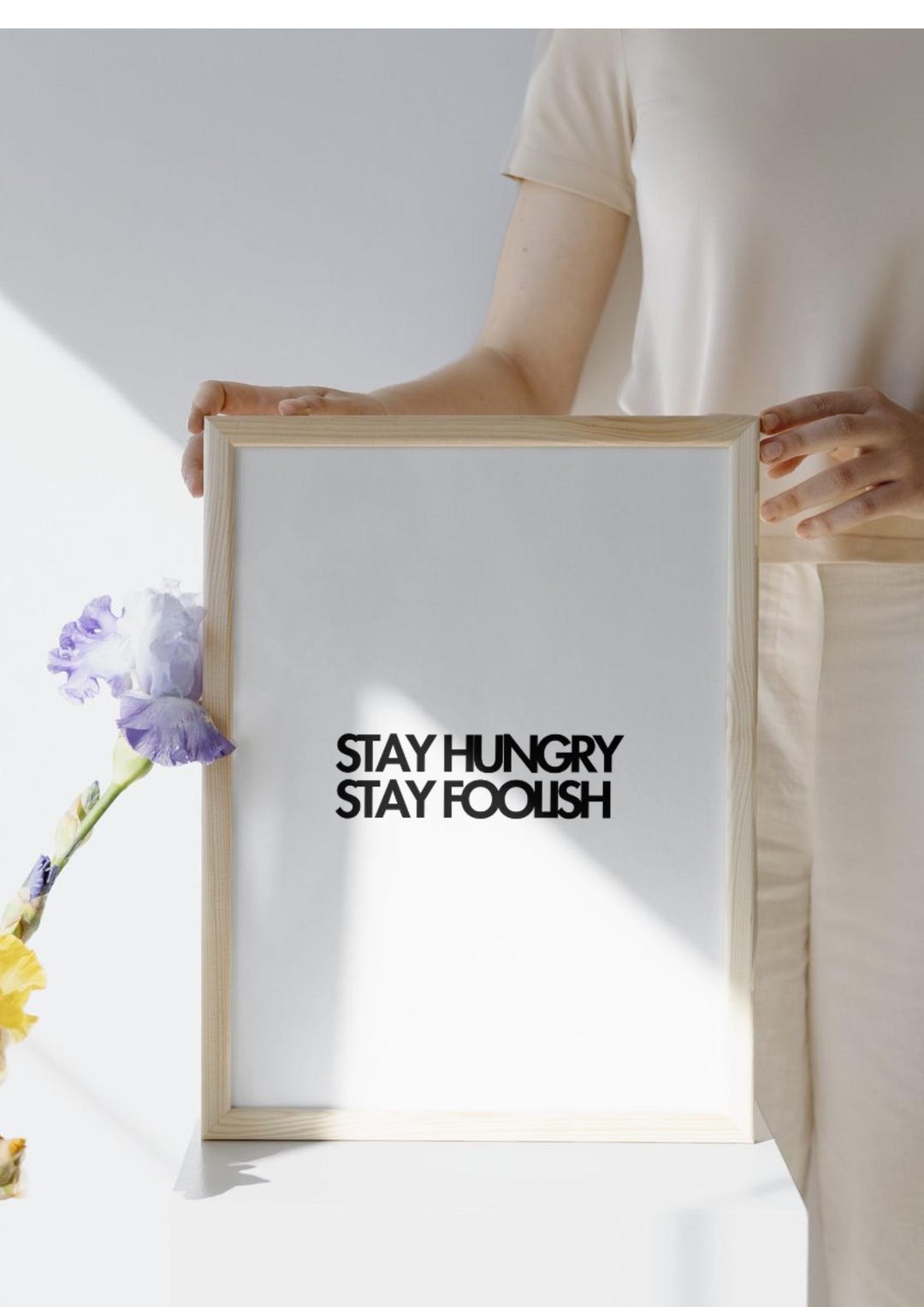 Stay Hungry Stay Foolish V1 | Motivational Quote Wall Art, Quote Wall ...
